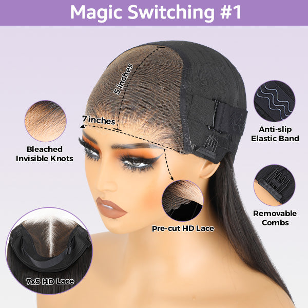Block Wig Body Wave Bleached Knots With Replaceable Zip Lace Tops | OQ ...