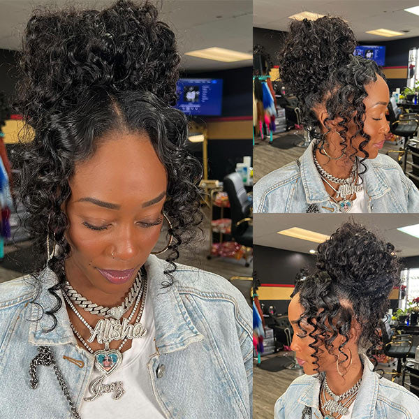 Deep Wave Invisi Drawstring 360 Glueless Wig Pre-Bleached Knots | OQ ...