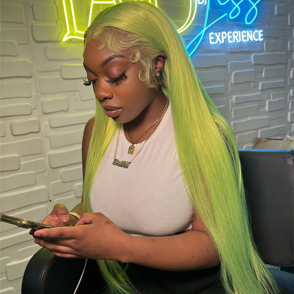 Summer Hot Color Wigs Mint Green/Neon Green/Lake Brilliant Blue ...